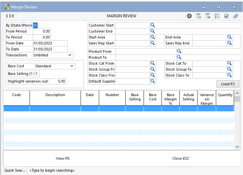 Margin Check and Review – Xline Hub